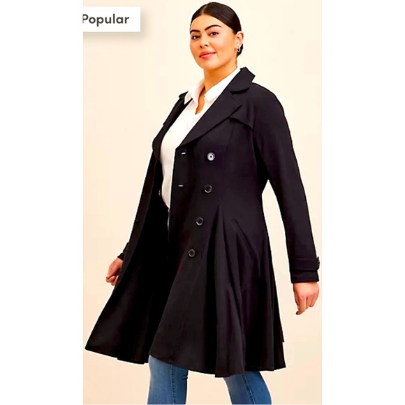 torrid | Jackets & Coats | Nwt X Torrid Pleated Fit And Flairtrench ...